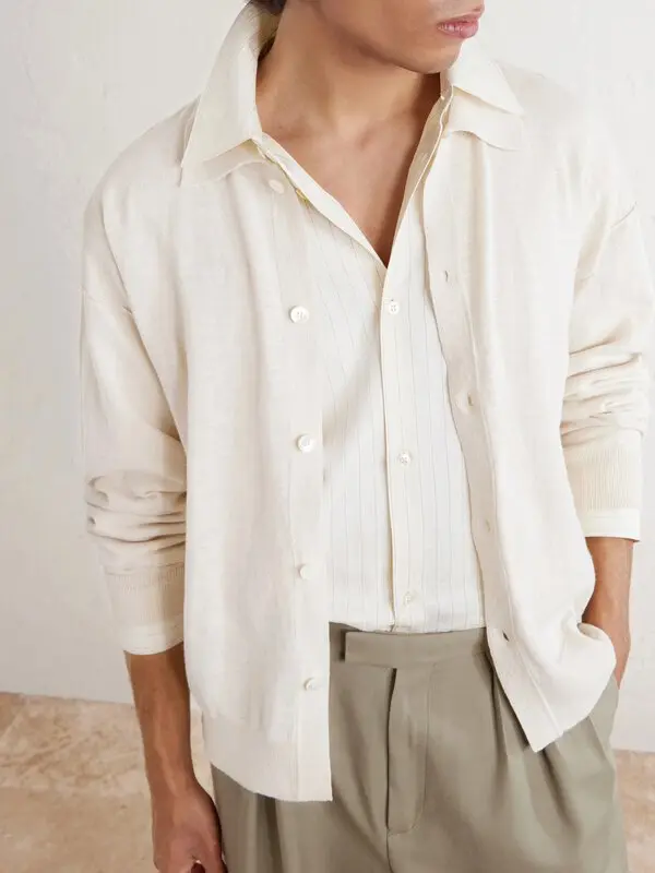 MFPEN Formal Cotton And Linen-blend Cardigan