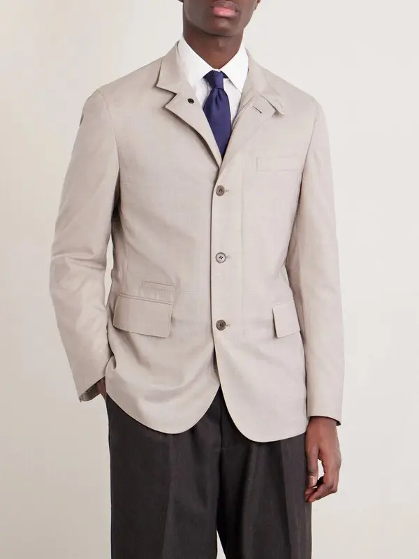 Dunhill Super 130s Wool Jacket - Gray