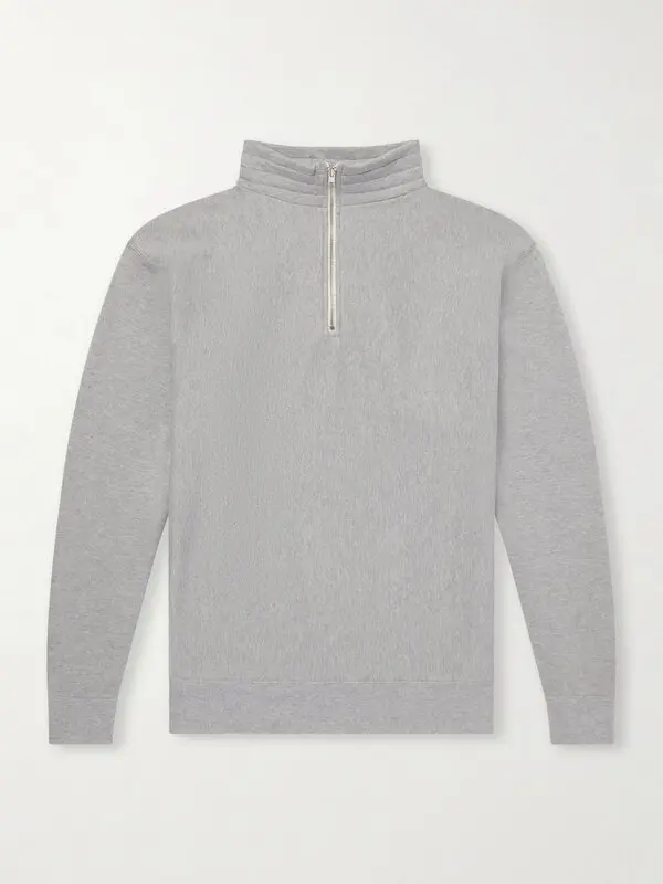 KAPTAIN SUNSHINE Suvin Cotton-jersey Half-zip Sweatshirt