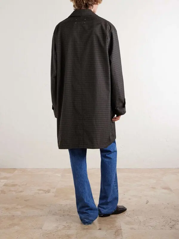 MAISON MARGIELA Reversible Checked Gabardine Coat