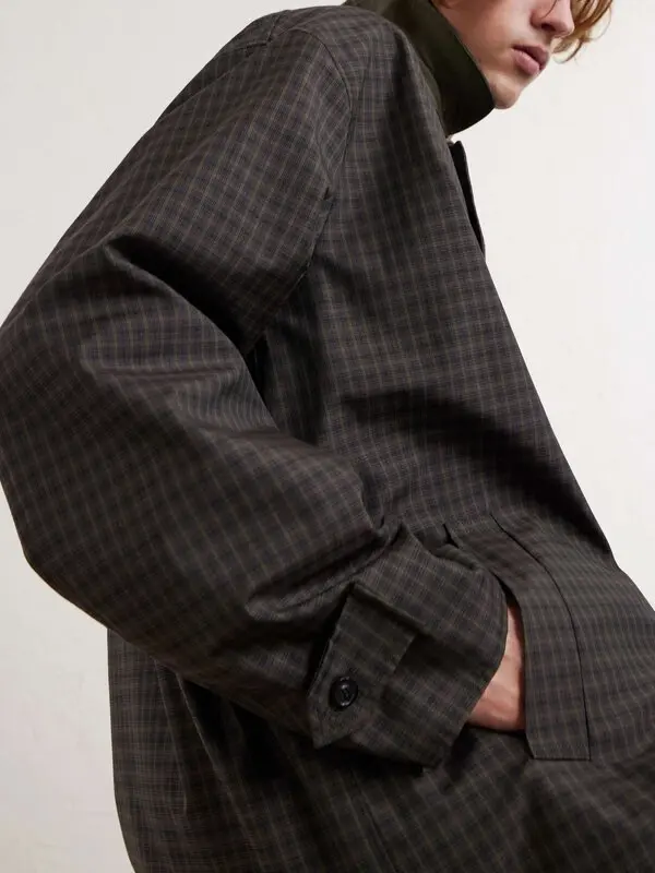 MAISON MARGIELA Reversible Checked Gabardine Coat