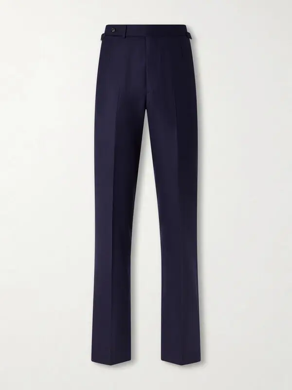 Dunhill Tapered Wool Trousers - Blue
