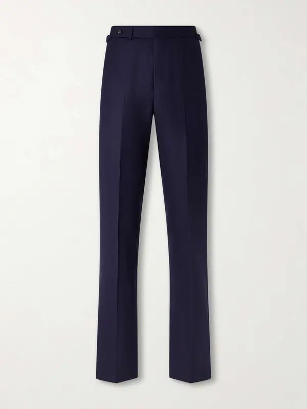 Dunhill Tapered Wool Trousers - Navy