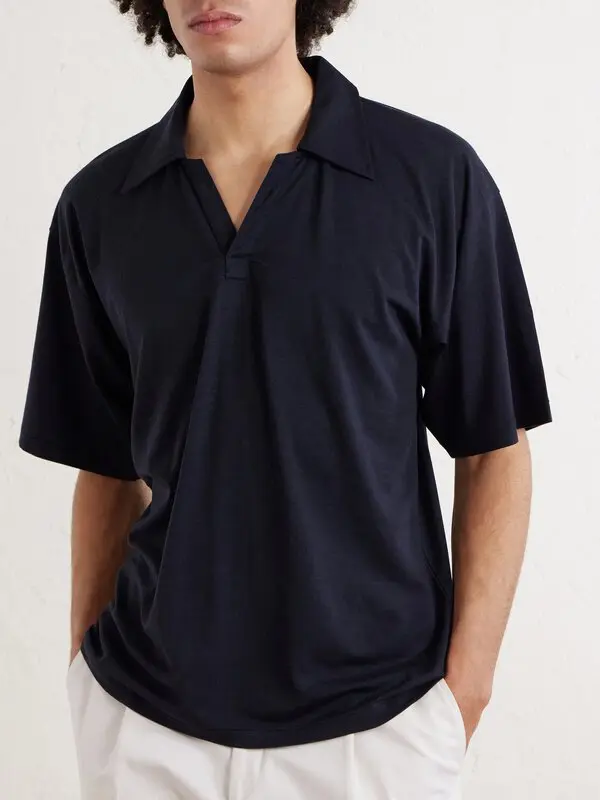 KAPTAIN SUNSHINE Skipper Oversized Merino Wool Polo Shirt