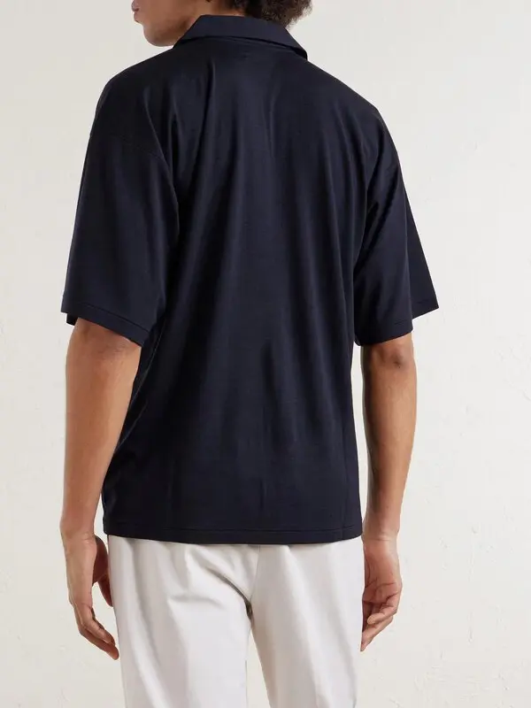 KAPTAIN SUNSHINE Skipper Oversized Merino Wool Polo Shirt