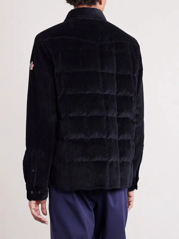 Moncler Gelt Quilted Cotton-blend Corduroy Down Shirt Jacket