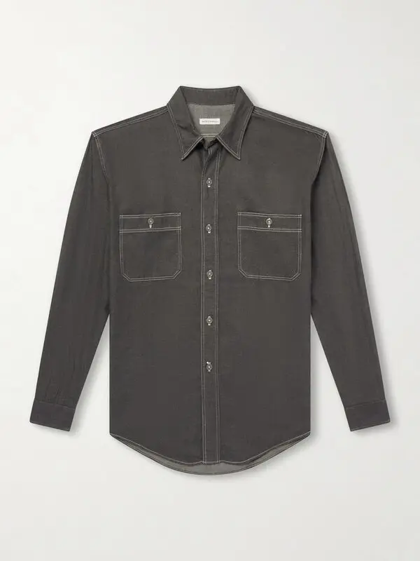 KAPTAIN SUNSHINE Work Suvin Cotton And Hemp-blend Shirt
