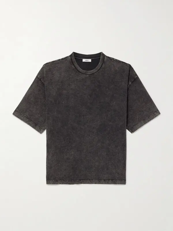 AGOLDE Portman Oversized Cotton-jersey T-shirt - Black