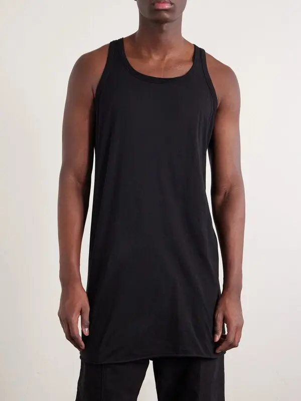 Rick Owens Organic Cotton-jersey Tank Top - Black