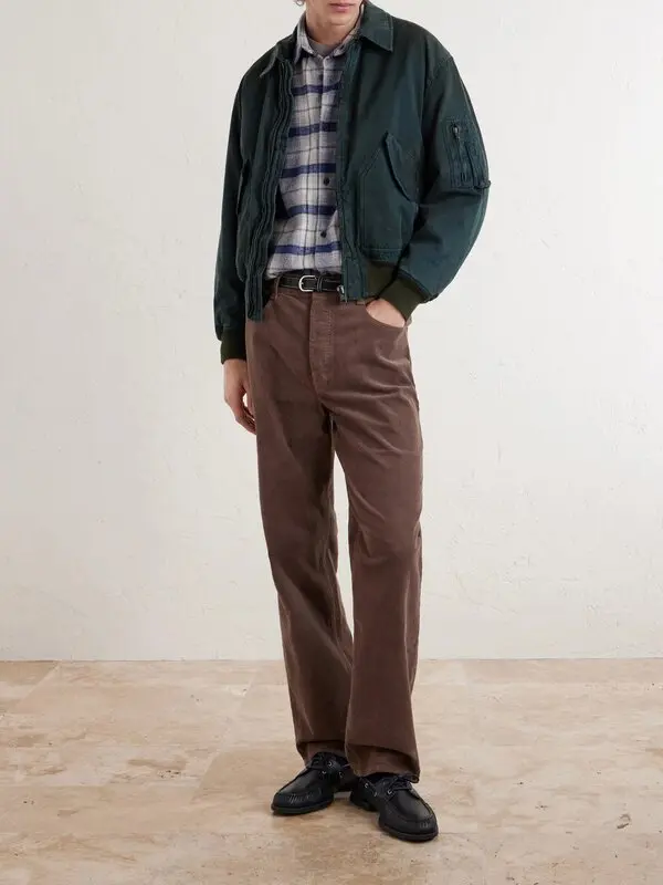 A.PRESSE Checked Cotton And Silk-blend Twill Shirt - Blue