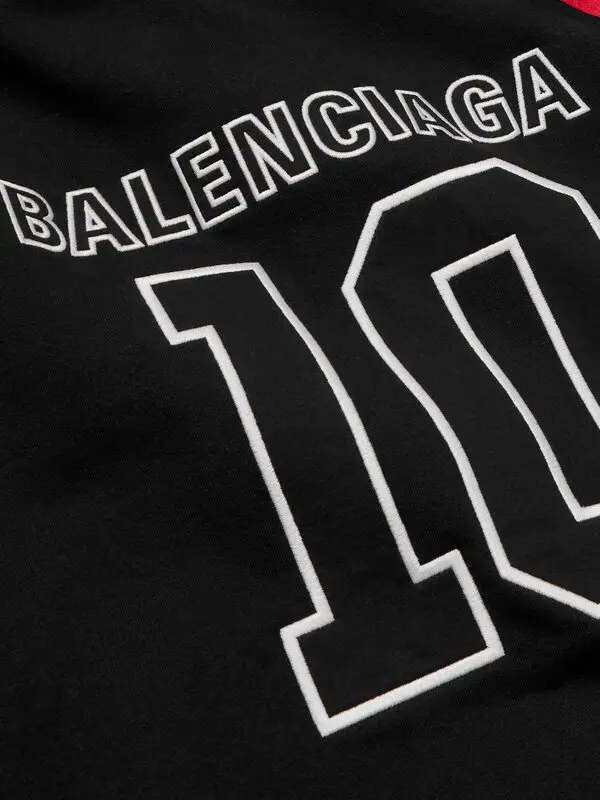 Balenciaga Nba Oversized Logo-embroidered Zip-up Hoodie