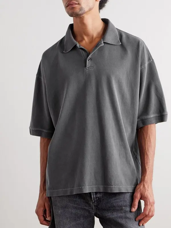 AGOLDE Curren Cotton-jersey Polo Shirt