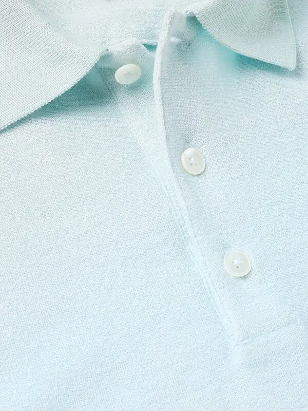 Zegna Cotton And Silk-blend Polo Shirt