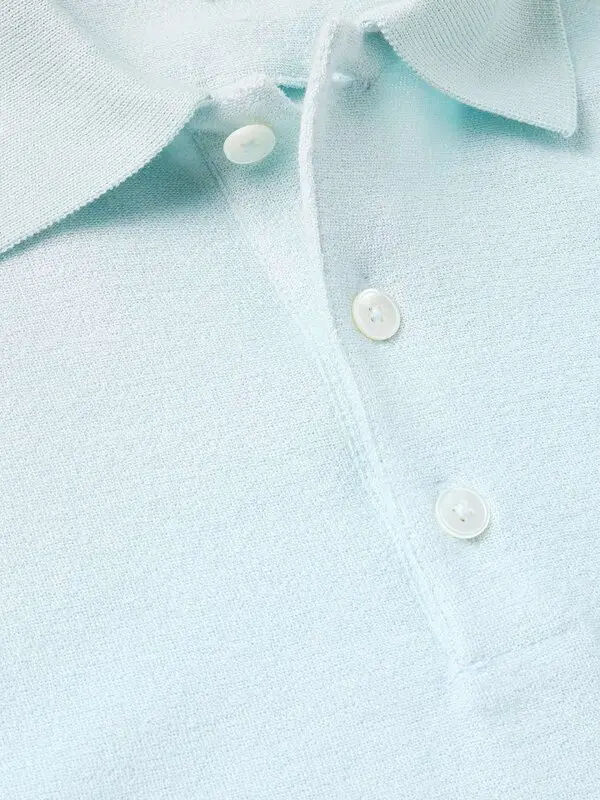 Zegna Cotton And Silk-blend Polo Shirt