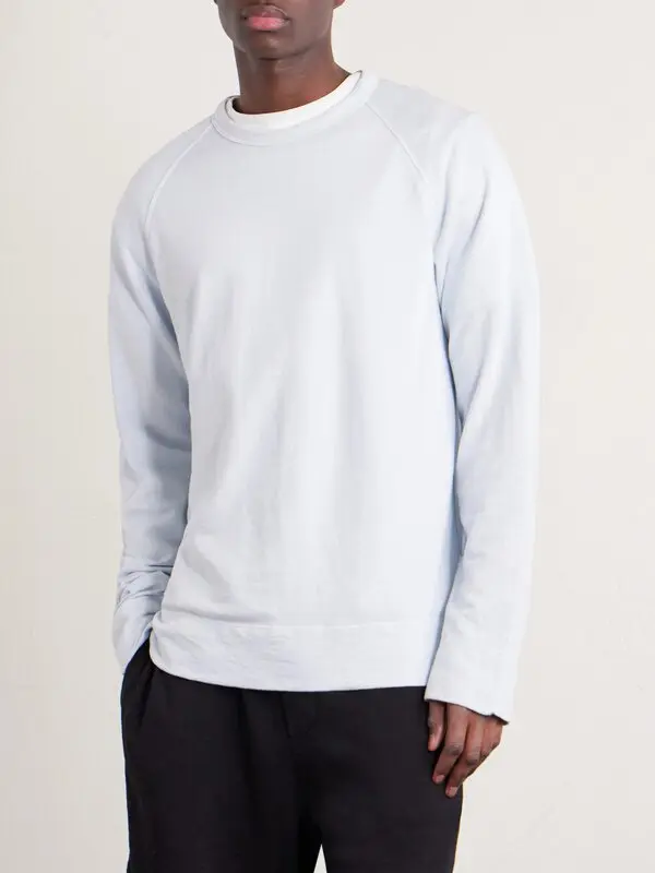 JAMES PERSE Supima Cotton-jersey Sweatshirt - Blue