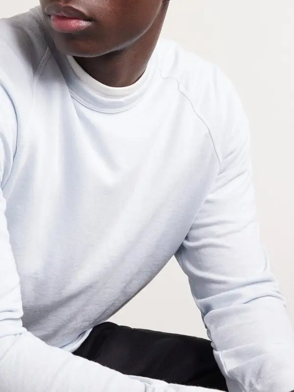 JAMES PERSE Supima Cotton-jersey Sweatshirt - Blue
