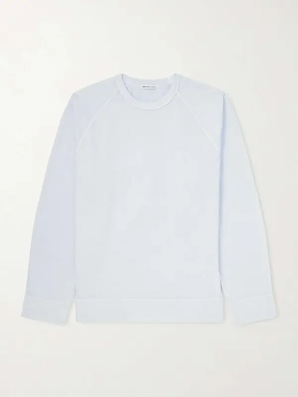 JAMES PERSE Supima Cotton-jersey Sweatshirt - Light Blue