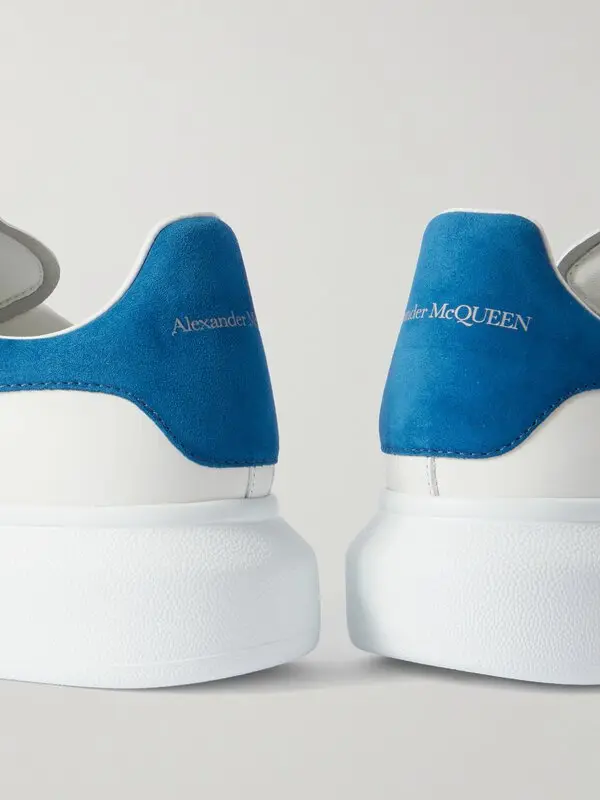 Alexander McQueen Exaggerated-sole Leather Sneakers - White