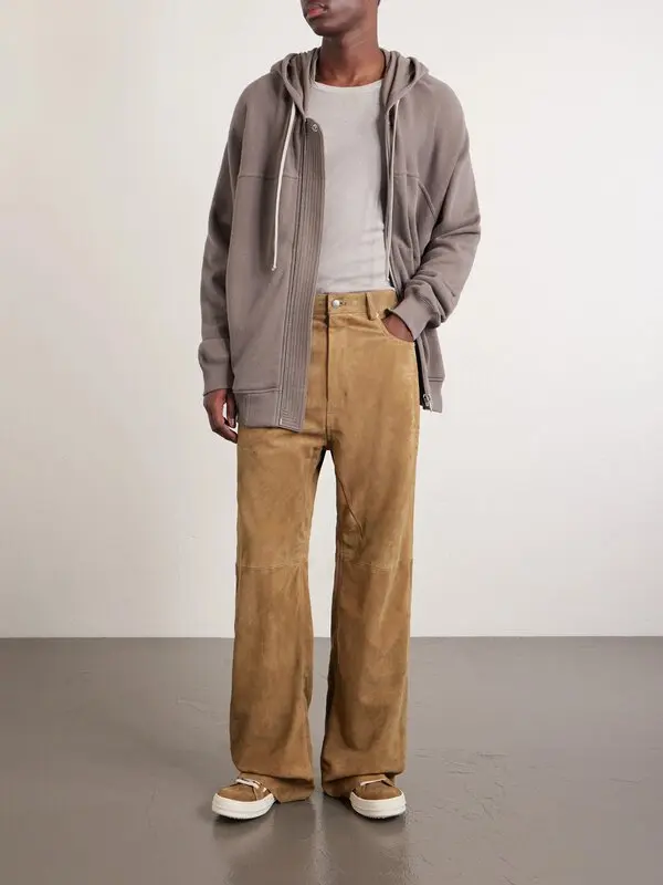 Rick Owens Organic Cotton-terry Zip-up Hoodie - Gray