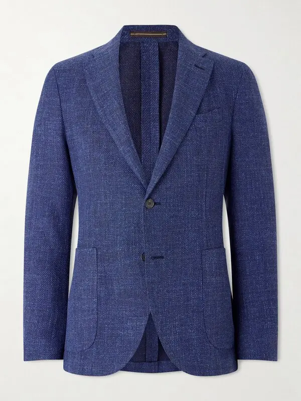 SLOWEAR Slim-fit Cotton Blazer - Blue