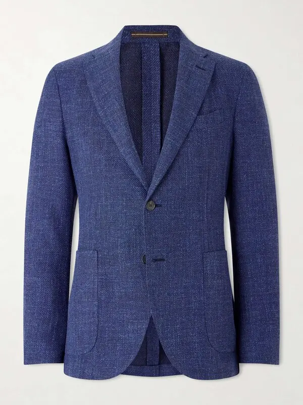 SLOWEAR Slim-fit Cotton Blazer - Navy