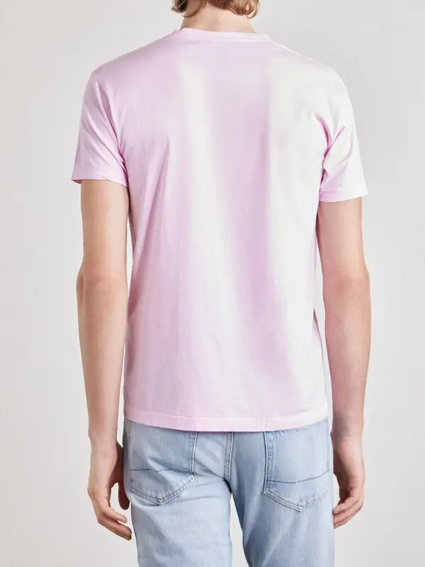 TOM FORD Slim-fit Logo-embroidered Cotton And Silk-blend Jersey T-shirt - Pink