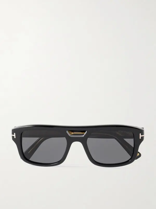TOM FORD Navigator Aviator-style Acetate Sunglasses - Black