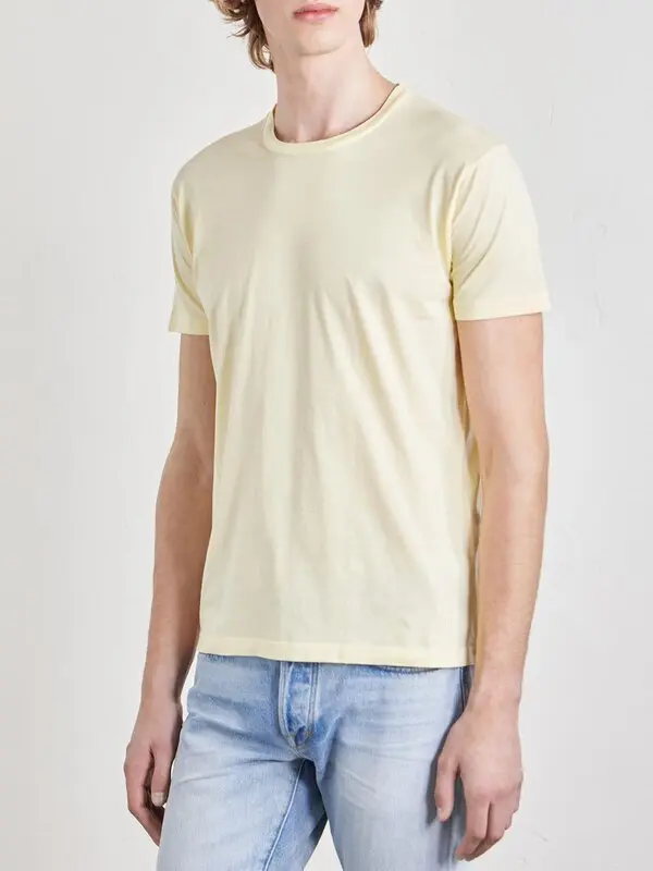 TOM FORD Slim-fit Logo-embroidered Cotton And Silk-blend Jersey T-shirt - Yellow