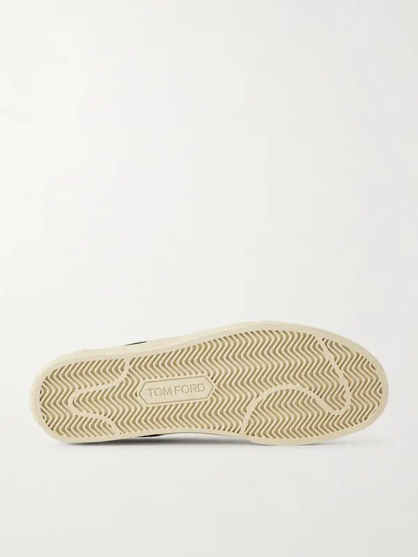 TOM FORD Perforated Suede Slip-on Sneakers