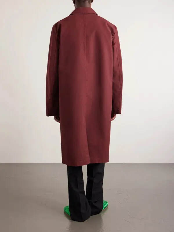 Dries Van Noten Cotton-canvas Coat - Burgundy