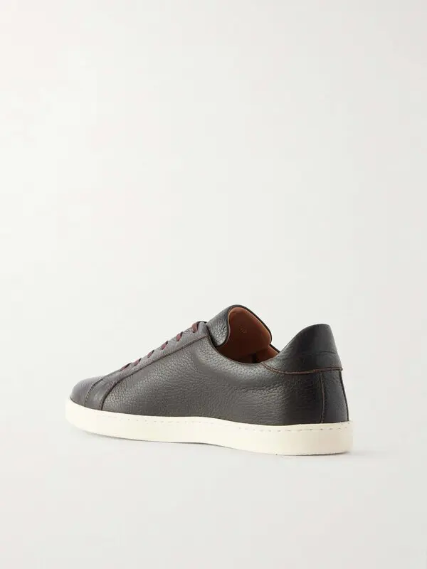 George Cleverley Jack Iii Deerskin Sneakers - Dark Brown