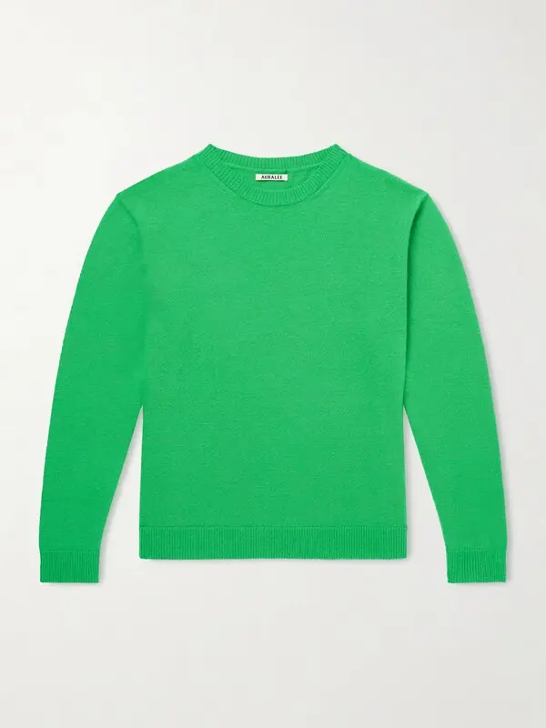 Auralee Brushed Cashmere And Cotton-blend Sweater