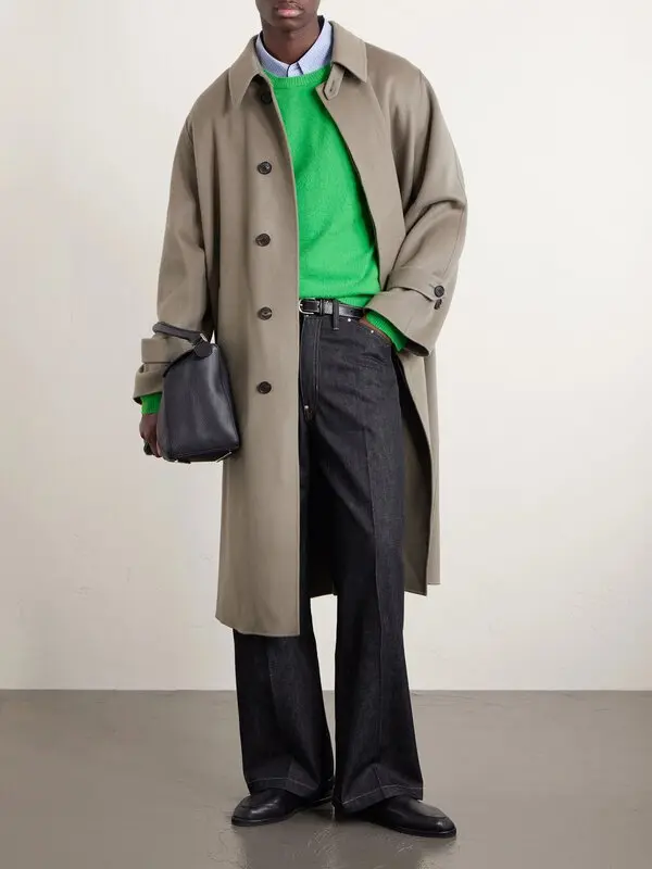 Auralee Brushed Cashmere And Cotton-blend Sweater