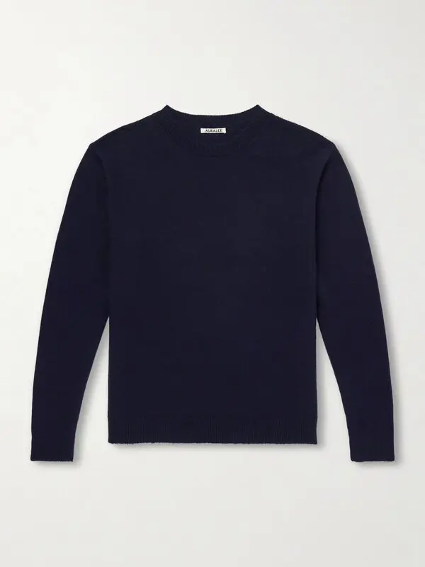 Auralee Brushed Cashmere And Cotton-blend Sweater