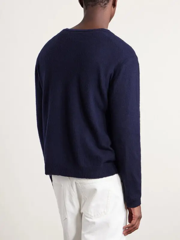 Auralee Brushed Cashmere And Cotton-blend Sweater
