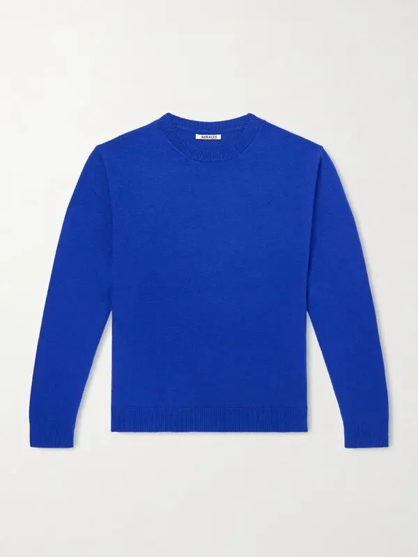 Auralee Brushed Cashmere And Cotton-blend Sweater