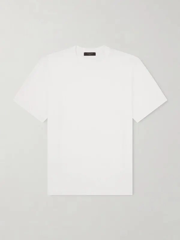 SLOWEAR Cotton And Silk-blend Jersey T-shirt - White