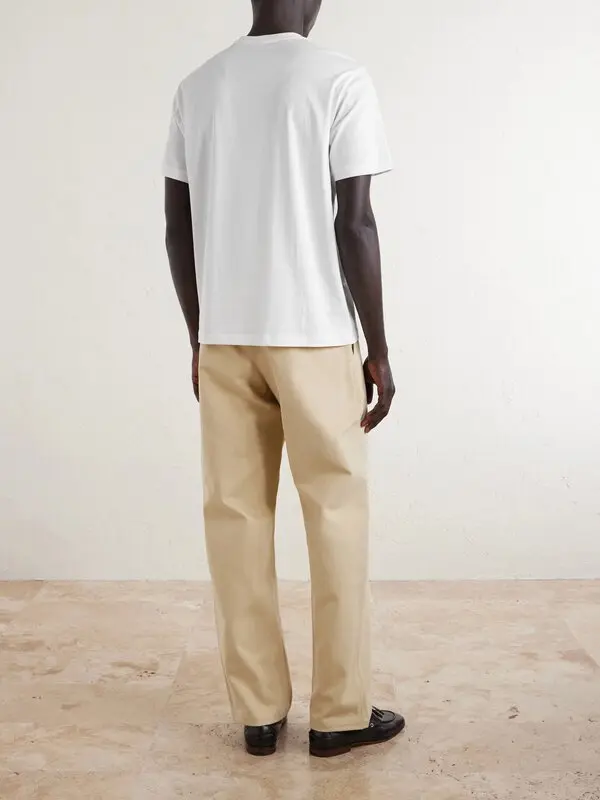 SLOWEAR Cotton And Silk-blend Jersey T-shirt - White