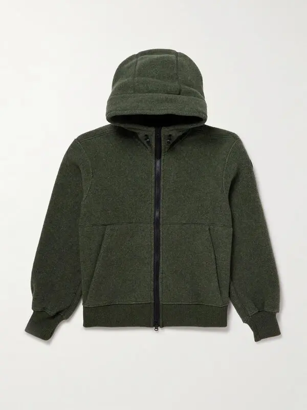 Canada Goose Chilliwack Recycled Wool-blend Fleece Zip-up Hoodie - Green