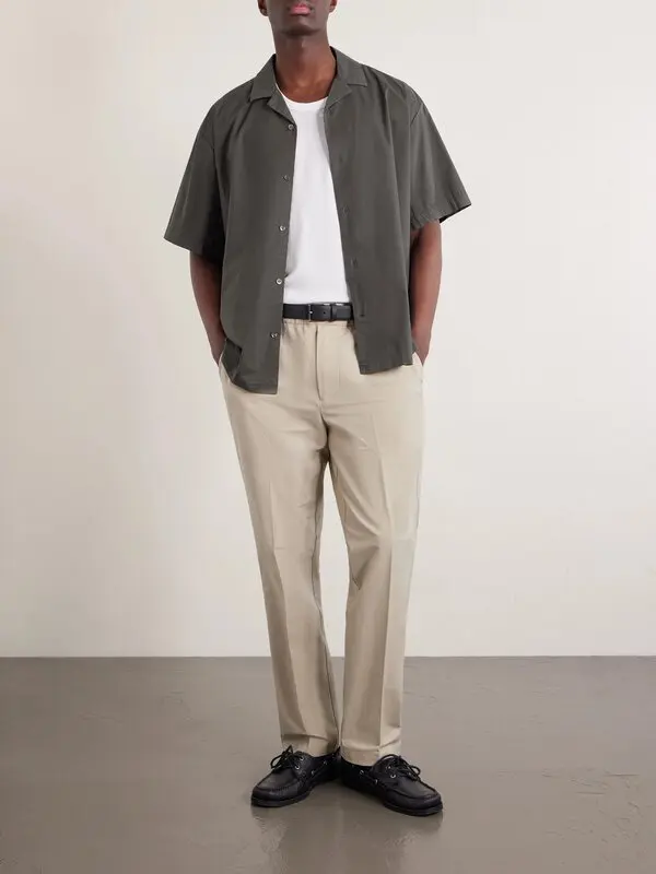 JAMES PERSE Golf Slim-fit Stretch Cotton-blend Trousers - Neutrals