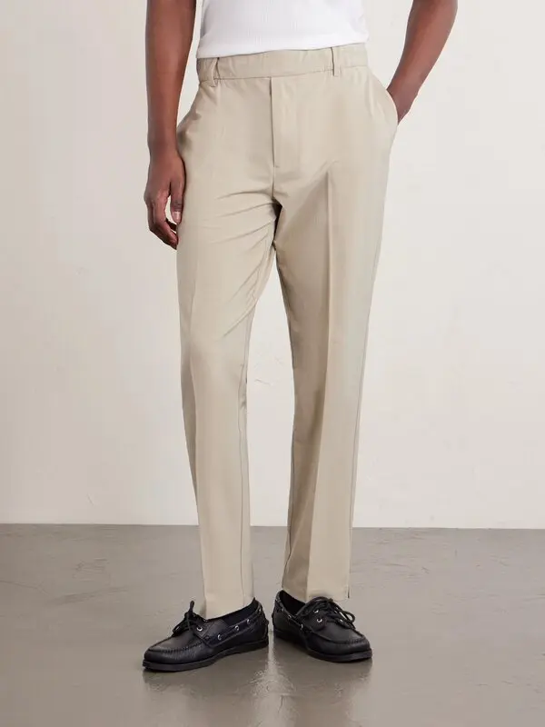 JAMES PERSE Golf Slim-fit Stretch Cotton-blend Trousers - Neutrals