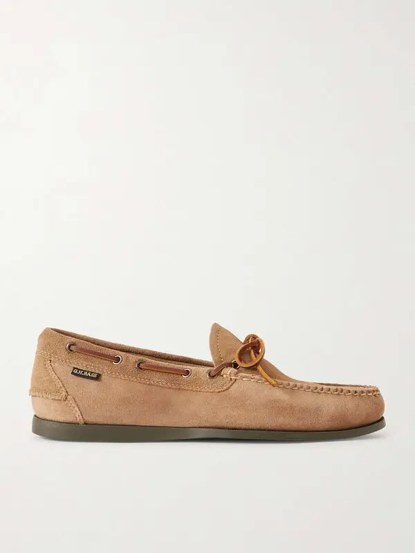 G.H. BASS & CO. Camp Moc Decker Suede Boat Shoes - Taupe