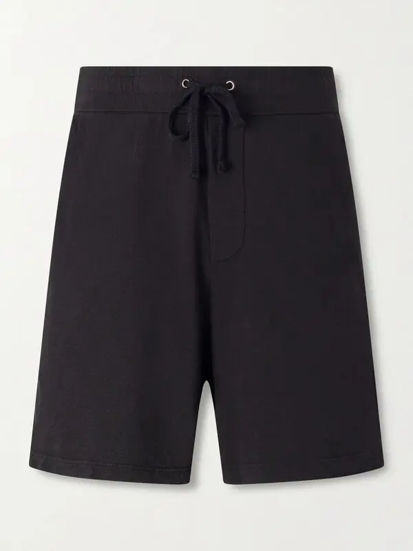 JAMES PERSE Straight-leg Cotton-jersey Drawstring Shorts