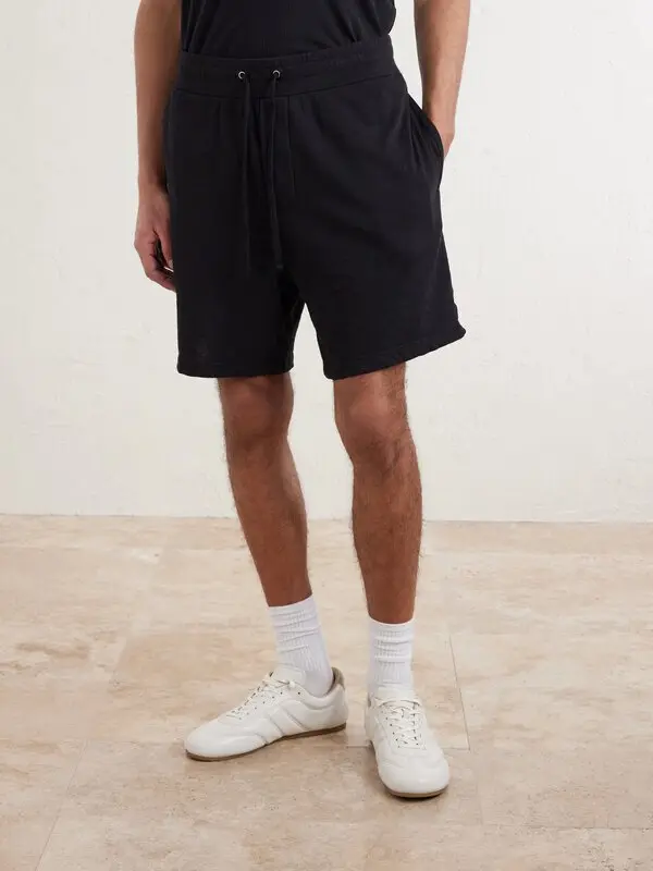 JAMES PERSE Straight-leg Cotton-jersey Drawstring Shorts