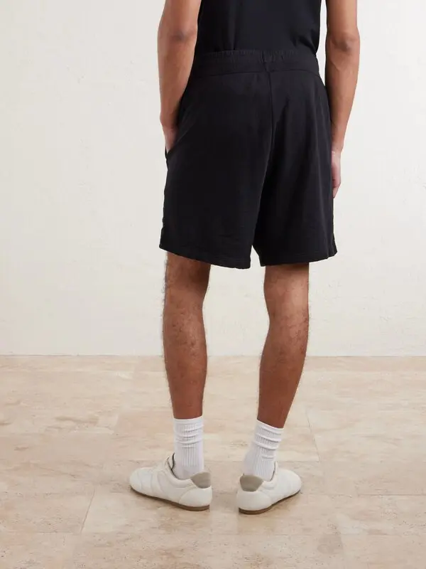 JAMES PERSE Straight-leg Cotton-jersey Drawstring Shorts