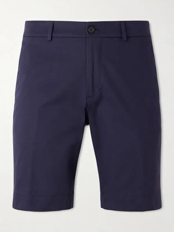 SLOWEAR Slim-fit Cotton-blend Gabardine Chino Shorts - Blue