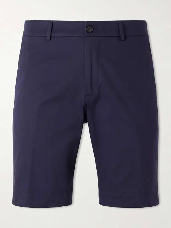 SLOWEAR Slim-fit Cotton-blend Gabardine Chino Shorts - Navy