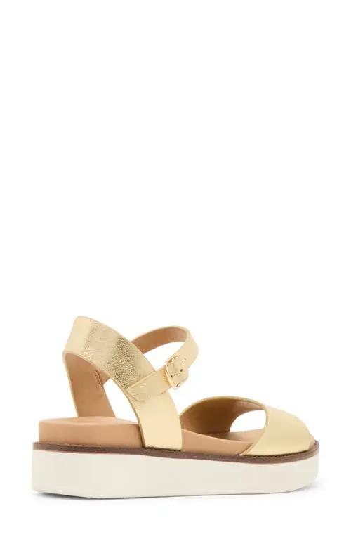 Blondo Rifkin Waterproof Ankle Strap Sandal - Gold Leather