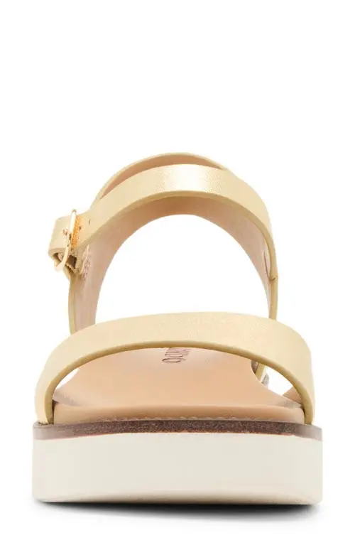 Blondo Rifkin Waterproof Ankle Strap Sandal - Gold Leather