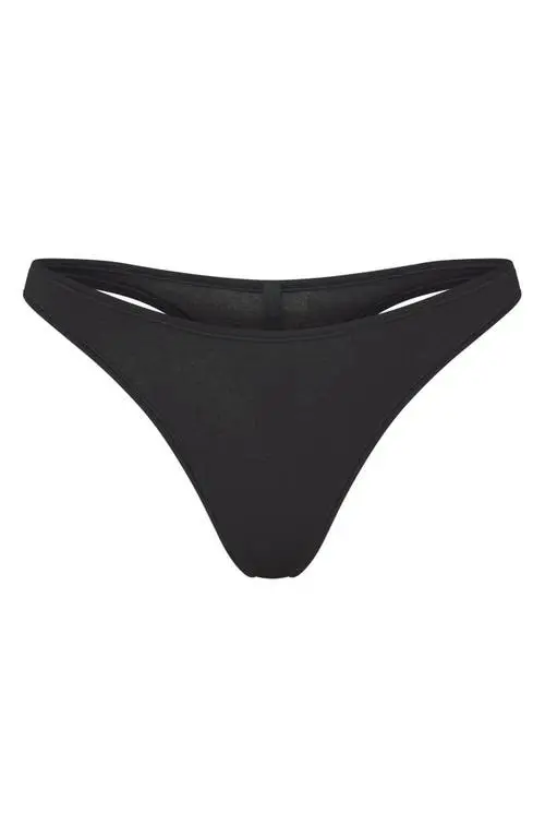 SKIMS Everyday Cotton Thong - Onyx